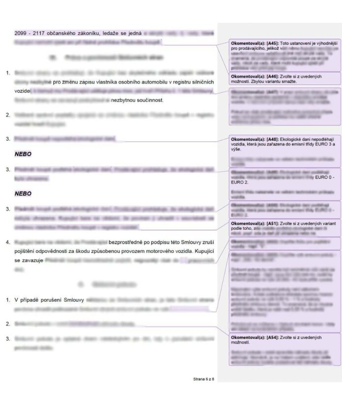 Vzor smlouvy o koupi automobilu 2025. Kupní smlouva na auto